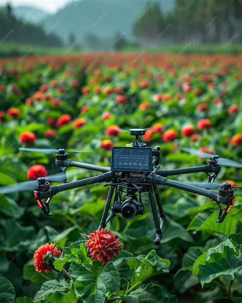 Premium Photo Solarpowered Drones Monitoring Crop Health Background