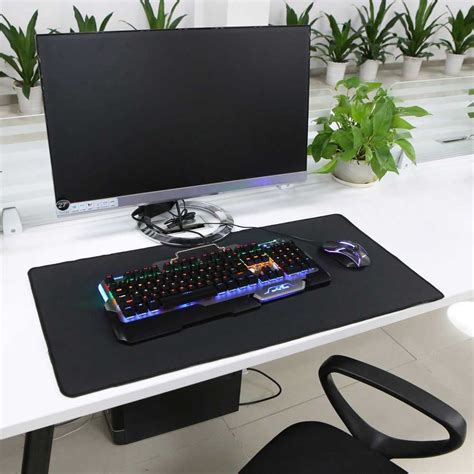 Jual Mousepad Gaming Xl Polos Hitam Mouse Pad Desk Mat Alas Meja Kerja