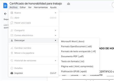 Certificado De Honorabilidad Modelo En Word