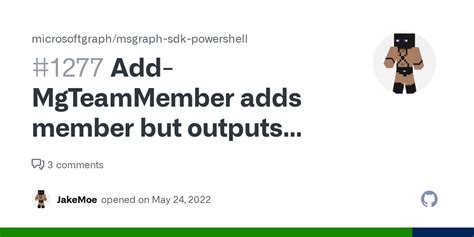 Add Mgteammember Adds Member But Outputs Error · Issue 1277
