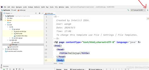 Web项目十三第一个jspidea 创建第一个jsp程序 Csdn博客