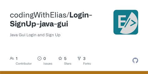 Github Codingwitheliaslogin Signup Java Gui Java Gui Login And Sign Up