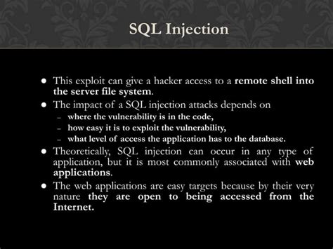 Sql Injections Basic Bypass Authentication Pptx