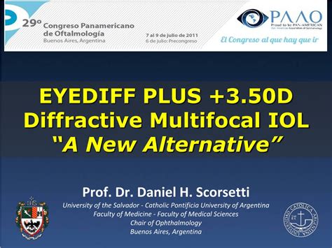 Ppt Eyediff Plus 3 50d Diffractive Multifocal Iol A New Alternative Powerpoint Presentation