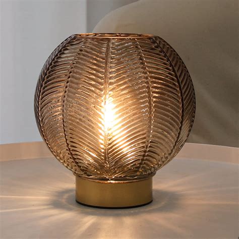 Crackle Globe Led Lamp Battery Operated Lighted Glass Orb For Festival