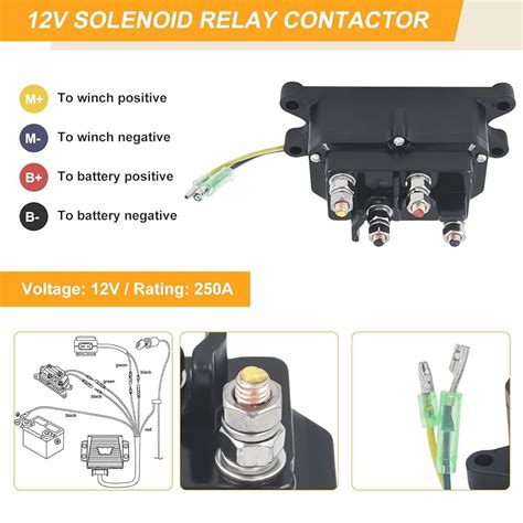 12v Winch Mayspare 250a Solenoid Relay Contactor Winch Rocker Thumb