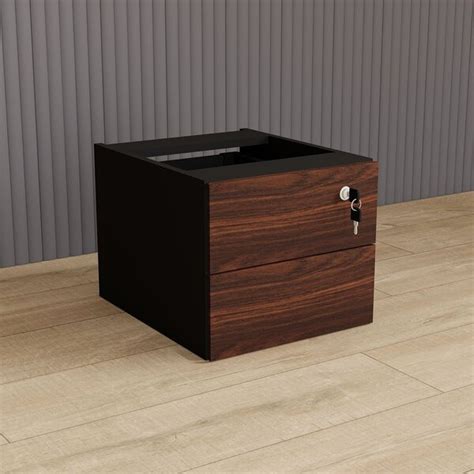 Gaveteiro Suspenso 33cm X 40cm 2 Gavetas Com Chave Para Mesa