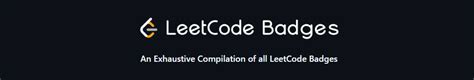 Github Singhal Amit Leetcode Badges An Exhaustive Compilation Of All Leetcode Badges