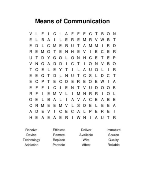 Means Of Communication Word Search Word и Excel помощь в работе с программами
