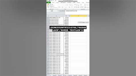 Combine Sum And Countif Formula Shorts Shortvideo Excel