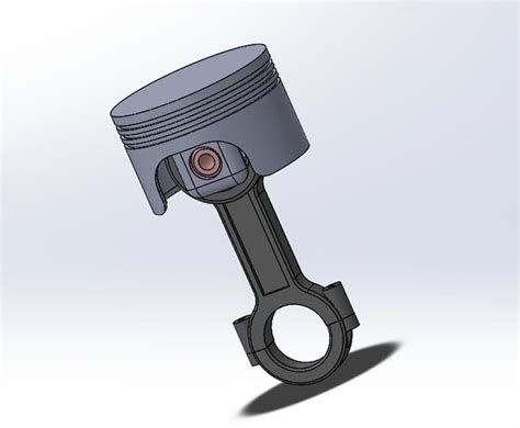 Piston Assembly Download Free 3d Model By Harshjakhariya Cad Crowd