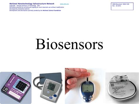 Biosensors Lesson National Nanotechnology Infrastructure Network