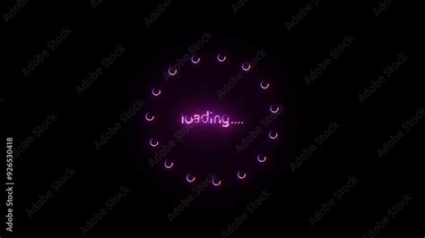 glowing neon circle loading animation loading wheel animation loading icon animation loading