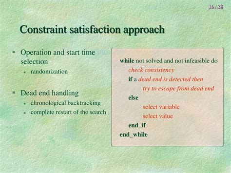 Ppt Constraint Satisfaction Problem Csp Applications And Job Shop