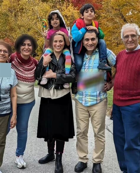 عکس فلامک جنیدی و خانواده اش در لندن پوشش اروپایی خانم بازیگر