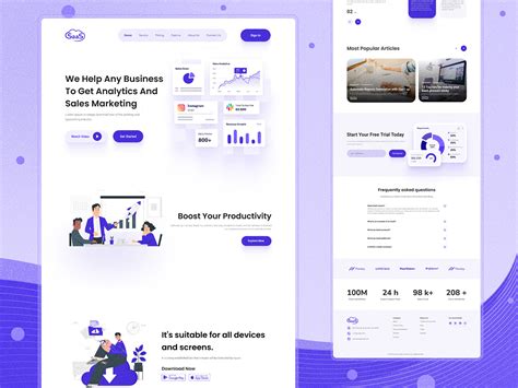 SaaS Website UI UX Design Behance