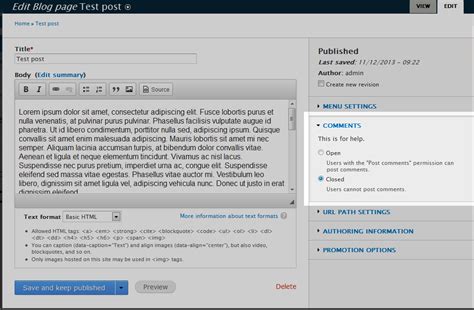 Disabling Comments For Specific Blog Entries In Drupal 8 Inmotion Hosting