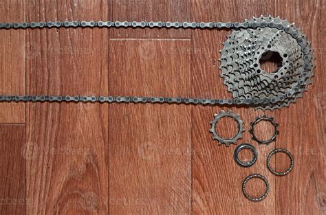 Some Composition Of A Bicycle Chain Several Sprockets And Other