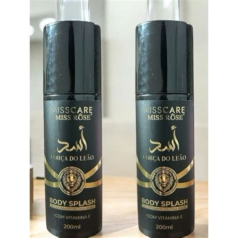 Kit Body Splash Desodorante Colônia Perfumada Árabe Asad Miss Rôse