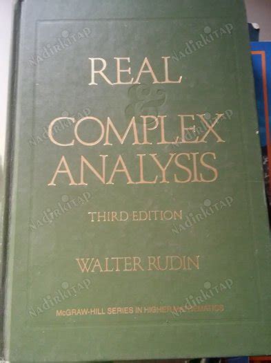 Real And Complex Analysis Walter Rudin Nadir Kitap