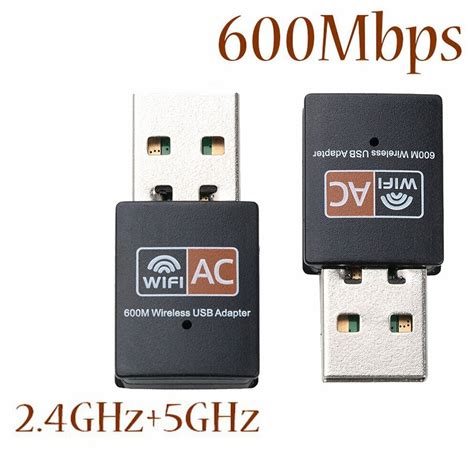 Wi-fi адаптер двухдиапазонный для ПК, 2.4 и 5 ггц 802.11b/n/g/ac ...