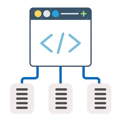 Premium Vector Code Framework Flat Illustration