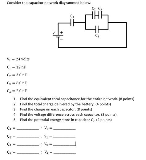 Solved Consider The Capacitor Network Diagrammed Below Chegg