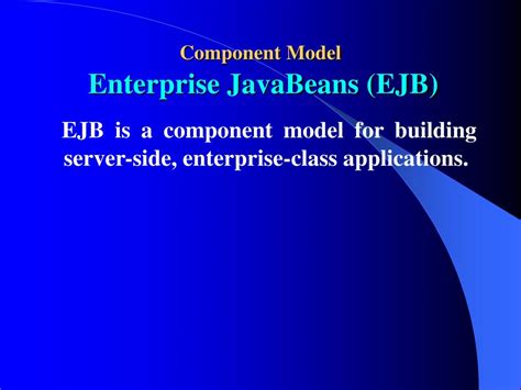 Ppt Mapping Component Specifications To Enterprise Javabeans Implementations Powerpoint