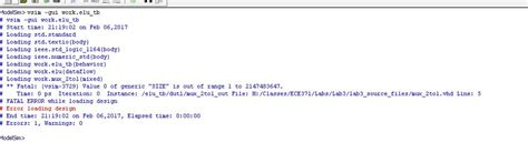 solved vhdl modelsim runing the code below in modelsim