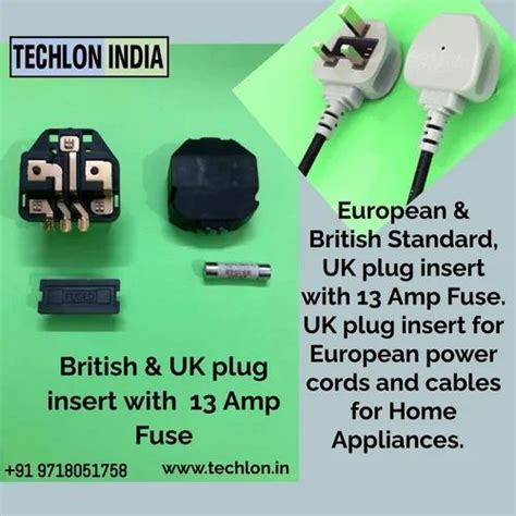 Uk 3 Pin Electrical Plug Insert Britain Bs Power Plug At ₹ 32piece