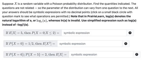 Solved Suppose X Is A Random Variable With A Poisson Chegg