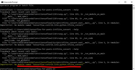 Tfliteconvert Is Not Recognized As An Internal Or External Command · Issue 20832
