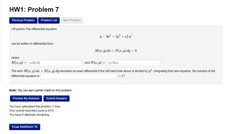 Solved Hw1 Problem 7 Previous Problem Problem List Next