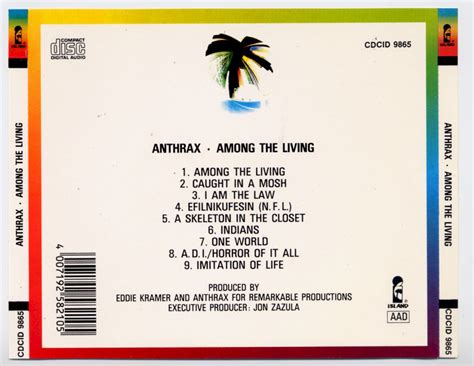 Release Among The Living” By Anthrax Cover Art Musicbrainz