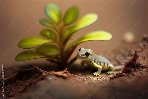 Juvenile Olive Tree Skink Olive Tree Olea Europaea Generative Ai Stock Illustration Adobe Stock