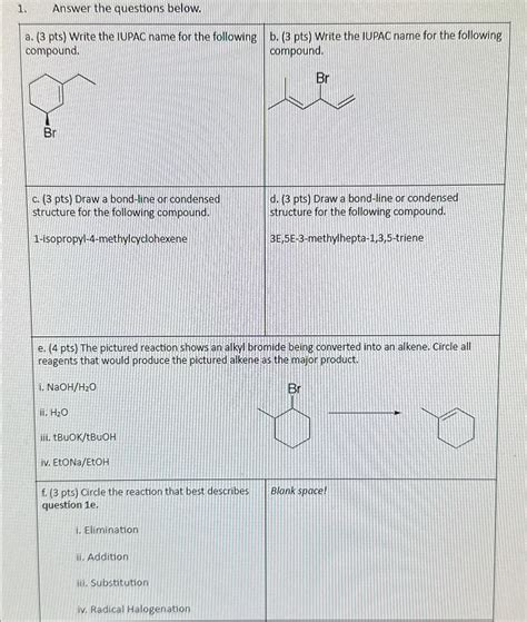 Solved Answer The Questions Below A 3 Pts Write The Chegg Com