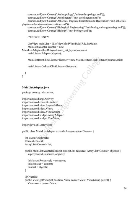 Cs6611 Mobile Application Development Lab Manual 2018 19 Pdf