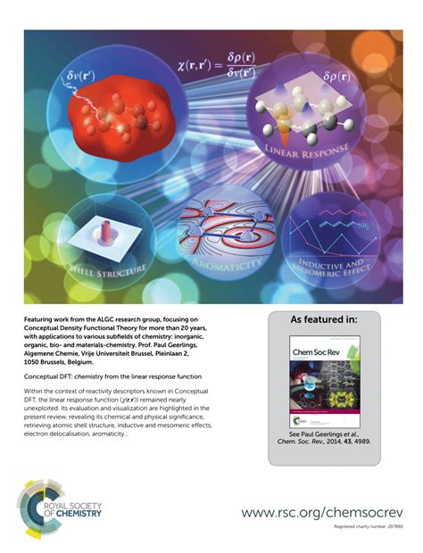 Pdf Conceptual Dft Chemistry From The Linear Response