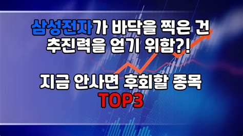 주식 삼성전자 드디어 바닥 찍고 반등ㅣ금리인하ㅣ지금 당장 사야할 종목 Top3 ㅣ삼성전자 하이닉스 미래반도체 디아이 Youtube