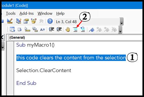How To Add A Comment In A Vba Code Macro