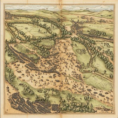 Um Mapa De Batalha Detalhado Mostrando Movimentos De Tropas Durante A Batalha De Gettysburg