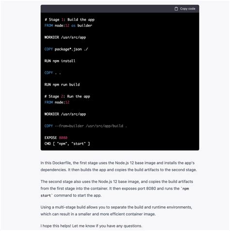 Using ChatGPT To Build An Optimised Docker Image Using Docker Multi