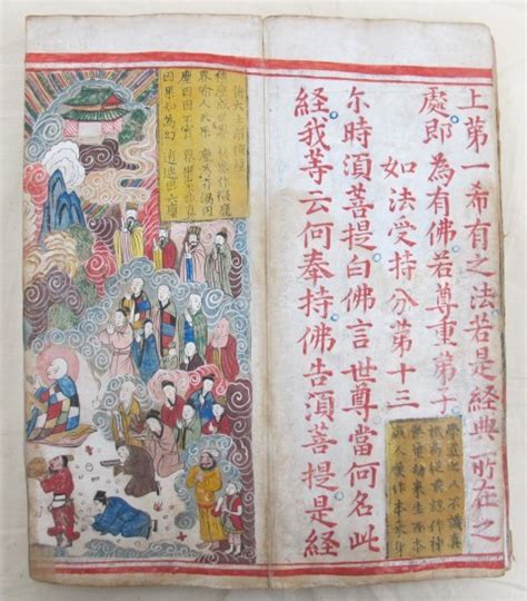 明万历 彩绘朱笔金刚经37 美国大都会博物馆藏 古玩图集网