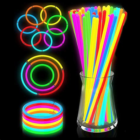 100 Piece Glow Power Super Mega Neon Glow Stick Party Pack