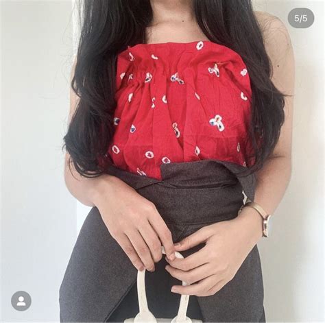 Kemben Top Batik Fesyen Wanita Pakaian Wanita Atasan Di Carousell