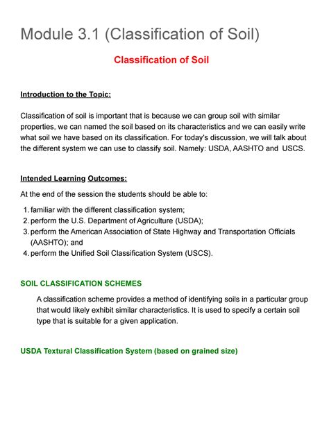 Module 3 1 Classification Of Soil Geotechnical Engineering Module 3 Classification Of Soil