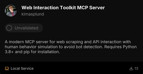 Web Interaction Toolkit Mcp Server · Lobehub