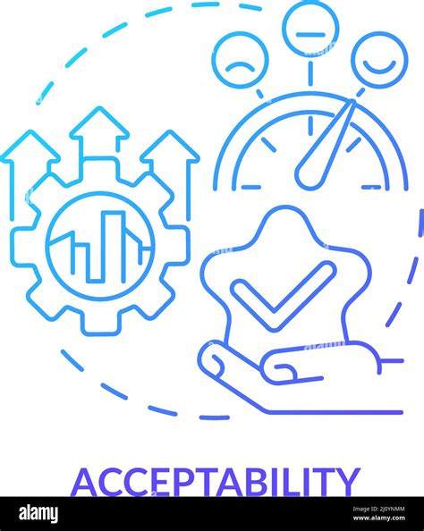 Acceptability Blue Gradient Concept Icon Stock Vector Image And Art Alamy