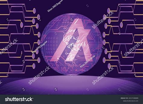 Algorand Algo Cryptocurrency Vector Illustration Globe Stock Vector Royalty Free