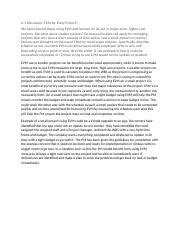 Discussion 6 1 Docx 6 1 Discussion EVM For Every Project We Have Learned About Using EVM And